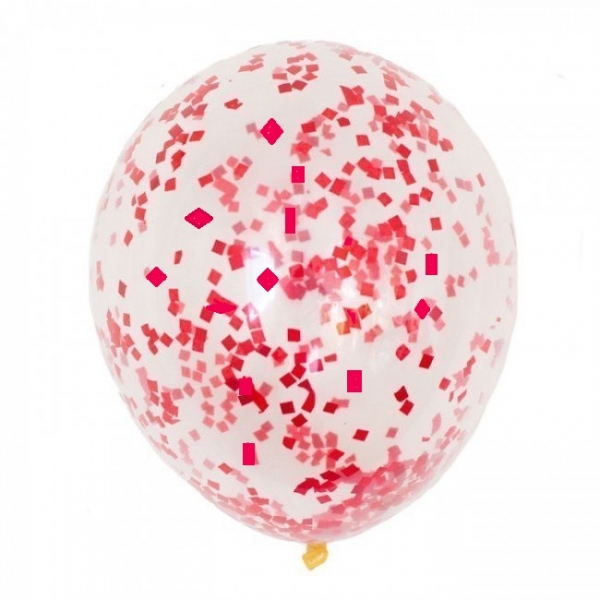 16 inch Confetti Fushia Balloon balloons vancouver JC Balloon Studio