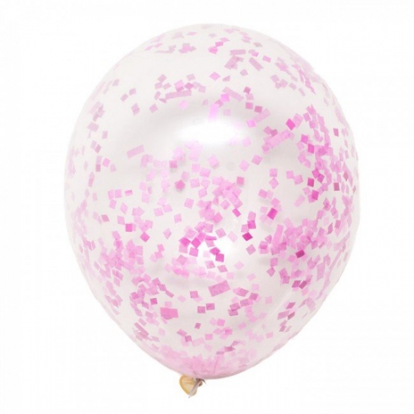 16 inch Confetti Pink Balloon balloons vancouver JC Balloon Studio