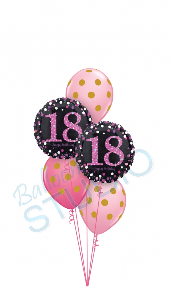 18th Pink Birthday Bouquet balloons vancouver JC Balloon Studio