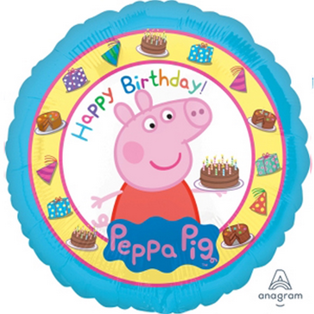 Peppa Pig Happy Birthday balloons vancouver JC Balloon Studio