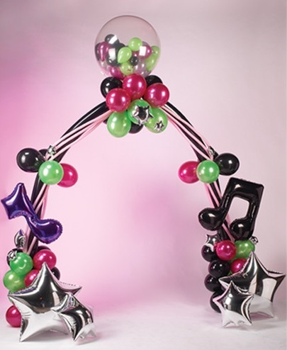 70s Music Arch 8 balloons vancouver JC Balloon Studio