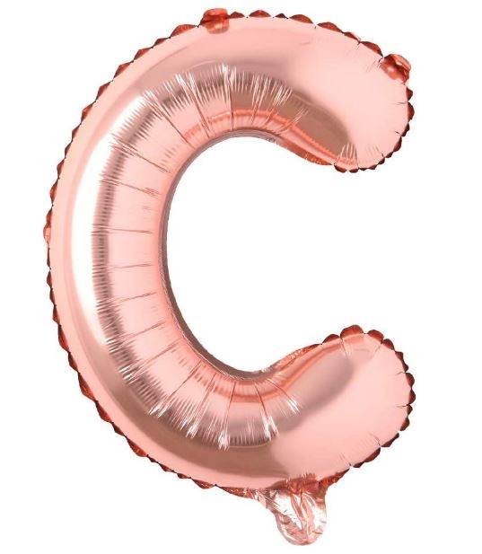 Block Letter Rose Gold Balloon - Letter C balloons vancouver JC Balloon ...