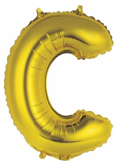 Block Letter Gold Balloon - Letter C balloons vancouver JC Balloon Studio