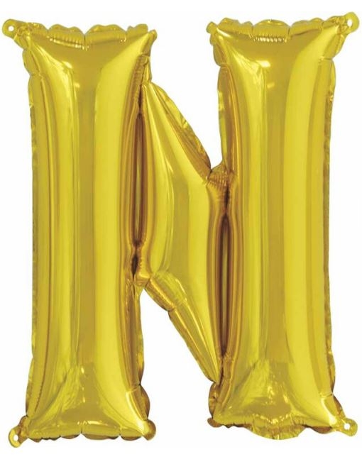 Block Letter Gold Balloon - Letter O balloons vancouver JC Balloon Studio
