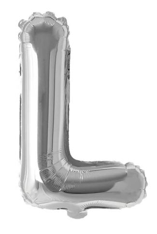Block Letter Silver Balloon - Letter L balloons vancouver JC Balloon Studio