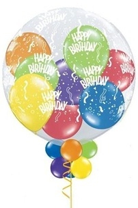 Happy Birthday Man navy and gold Bouquet balloons vancouver JC Balloon ...
