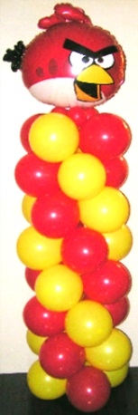 Angry Birds Red Column 10 balloons vancouver JC Balloon Studio