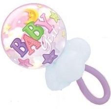 Baby Stars Moon Girl Pacifier balloons vancouver JC Balloon Studio