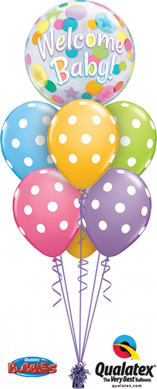 Baby Welcome Bouquet balloons vancouver JC Balloon Studio