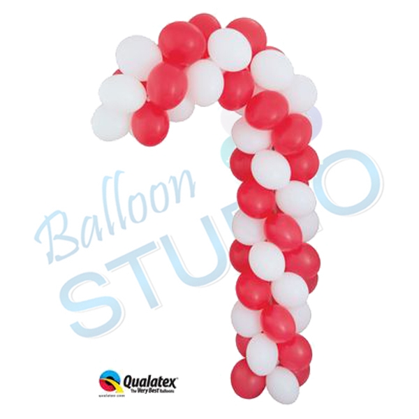 Balloon Candy Cane Sculpture balloons vancouver JC Balloon Studio