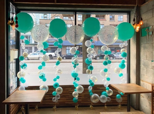 Balloon Strands Backdrop balloons vancouver JC Balloon Studio