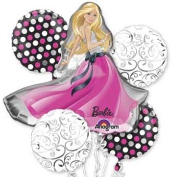 Barbie Bouquet 2 balloons vancouver JC Balloon Studio