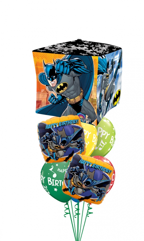 Batman Bouquet Cube 10 balloons vancouver JC Balloon Studio