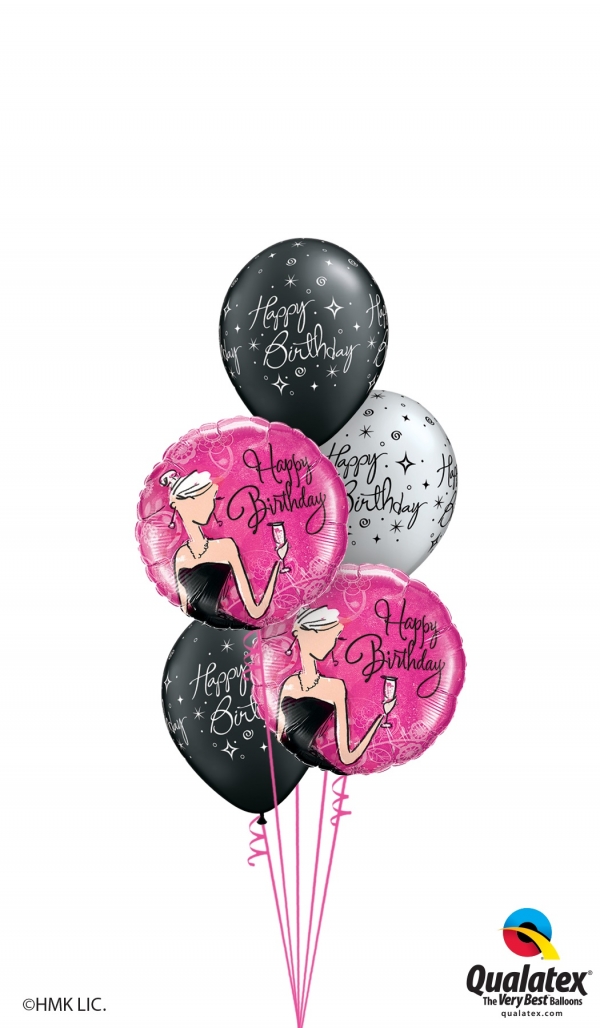 Birthday Lady 15 balloons vancouver JC Balloon Studio