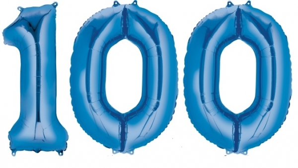 100 Blue Balloon Numbers balloons vancouver JC Balloon Studio