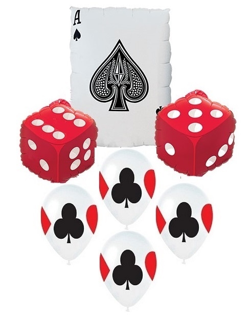 Casino Ace Card Bouquet 9 balloons vancouver JC Balloon Studio