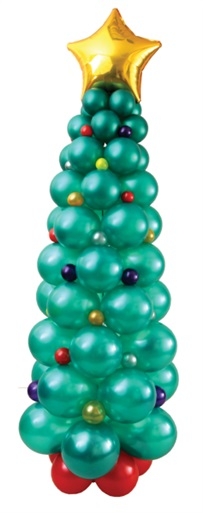 Christmas Tree Column balloons vancouver JC Balloon Studio