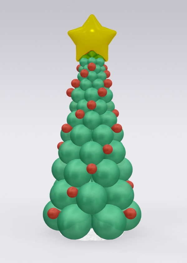 Christmas Tree Column 5 balloons vancouver JC Balloon Studio