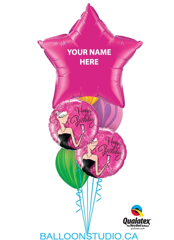 Crystal Bubble Custom Printed Bundle balloons vancouver JC Balloon Studio