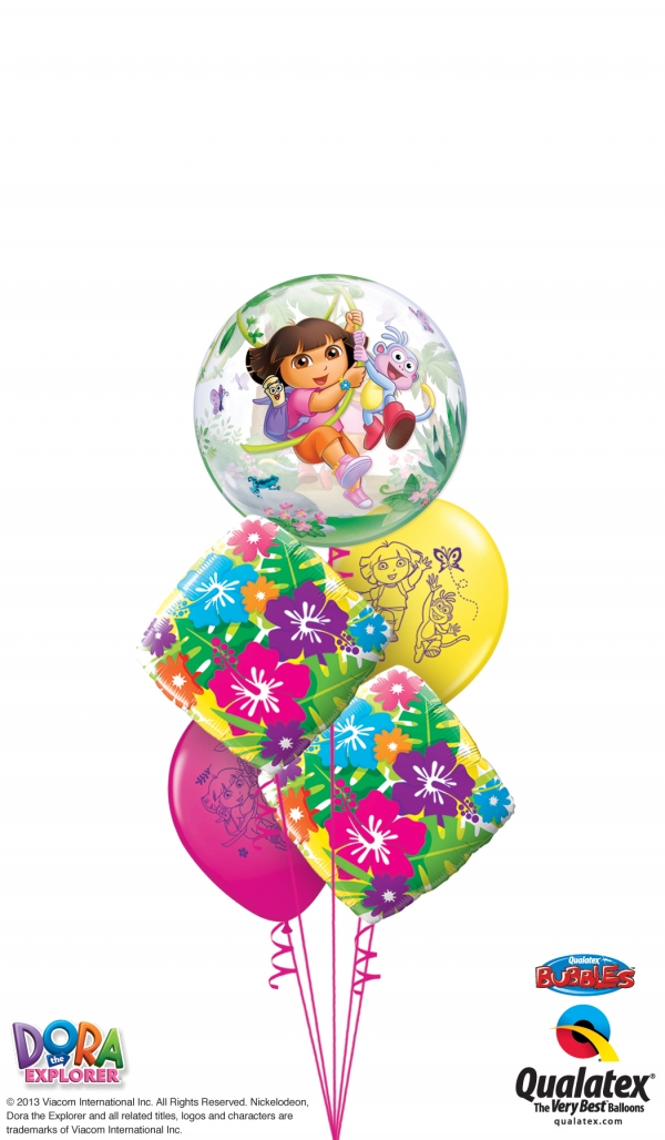 Dora the Explorer Bouquet 2 balloons vancouver JC Balloon Studio