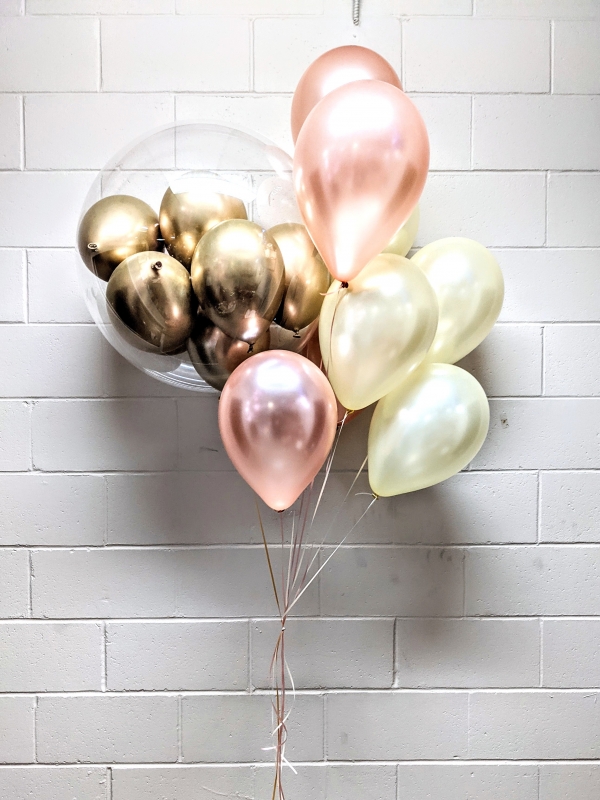 Elegant Ivory & Rose Blush & Gold Bouquet balloons vancouver JC Balloon ...