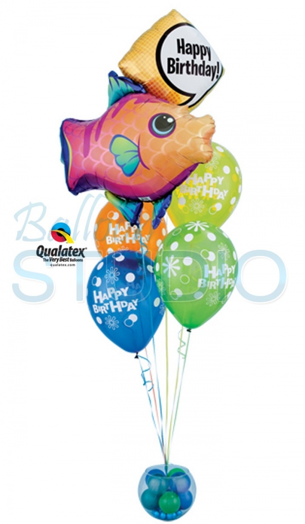 Birthday Sea Fish Bouquet balloons vancouver JC Balloon Studio