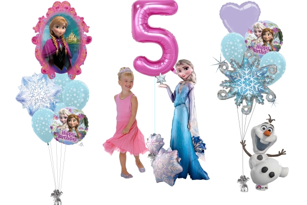 Frozen Elsa Balloon Column 21 balloons vancouver JC Balloon Studio