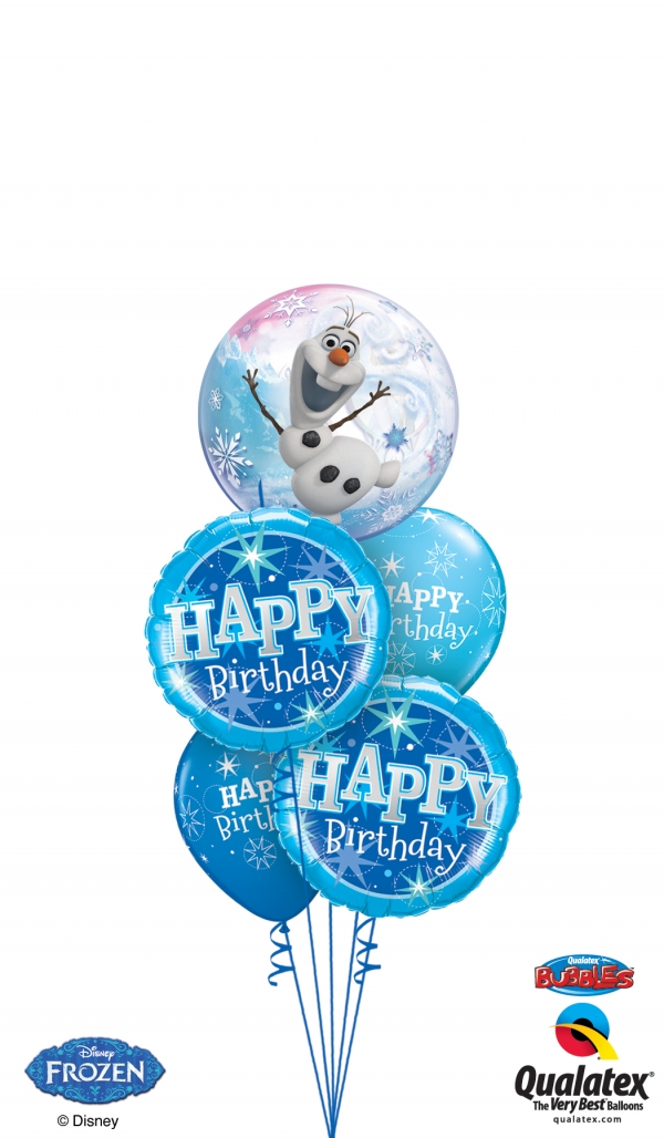 Frozen Olaf Bouquet 13 balloons vancouver JC Balloon Studio