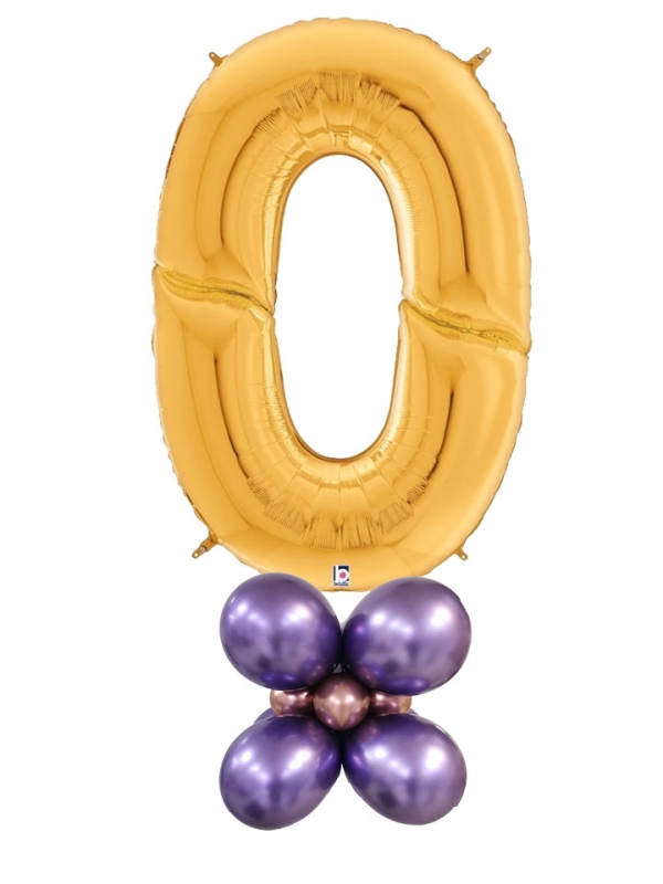 Giant 6ft Number 0 Balloons balloons vancouver JC Balloon Studio