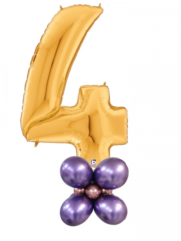 Giant 6ft Number 4 Balloons balloons vancouver JC Balloon Studio