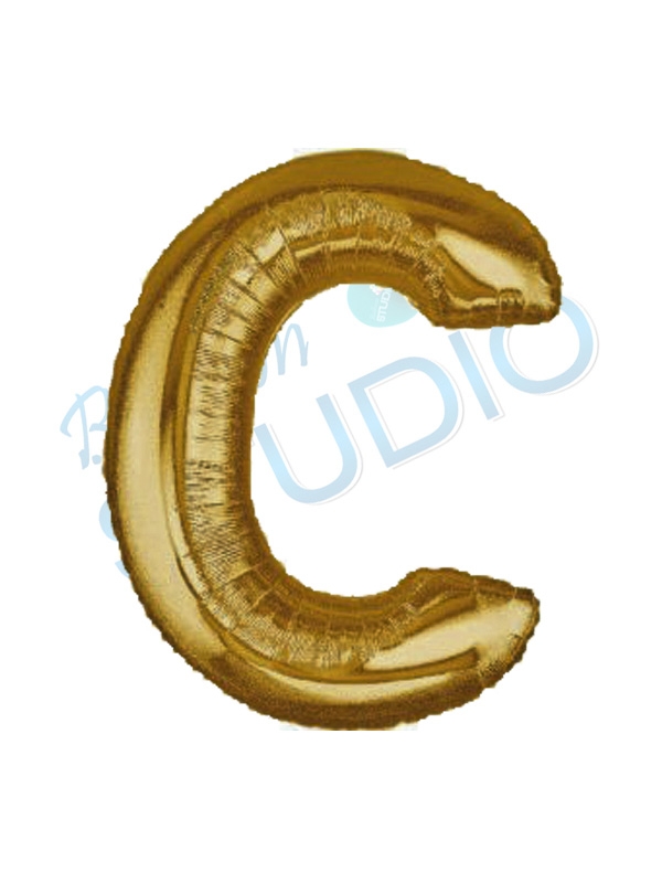 Gold Balloon Letter C balloons vancouver JC Balloon Studio