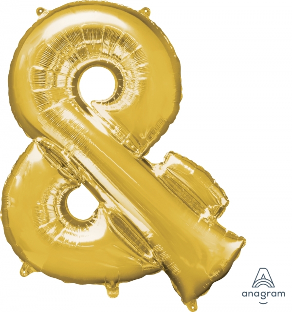 Gold Jumbo Balloon Ampersand balloons vancouver JC Balloon Studio