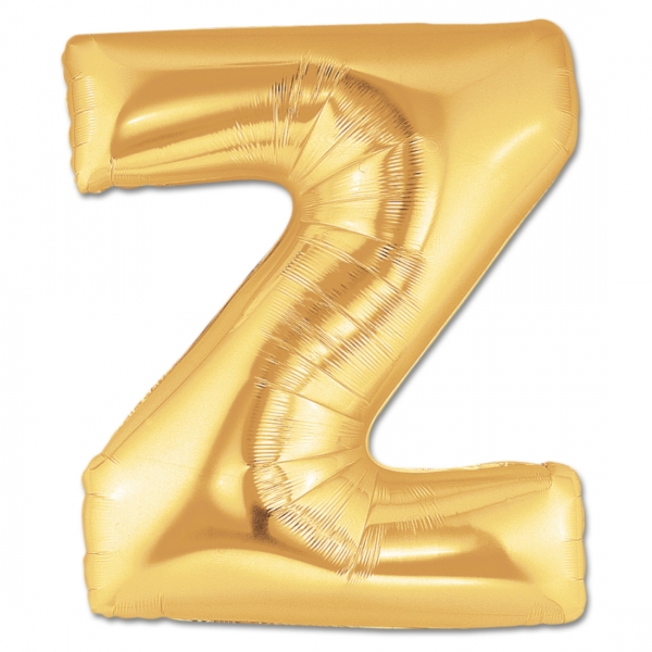 Gold Balloon Letter Z balloons vancouver JC Balloon Studio