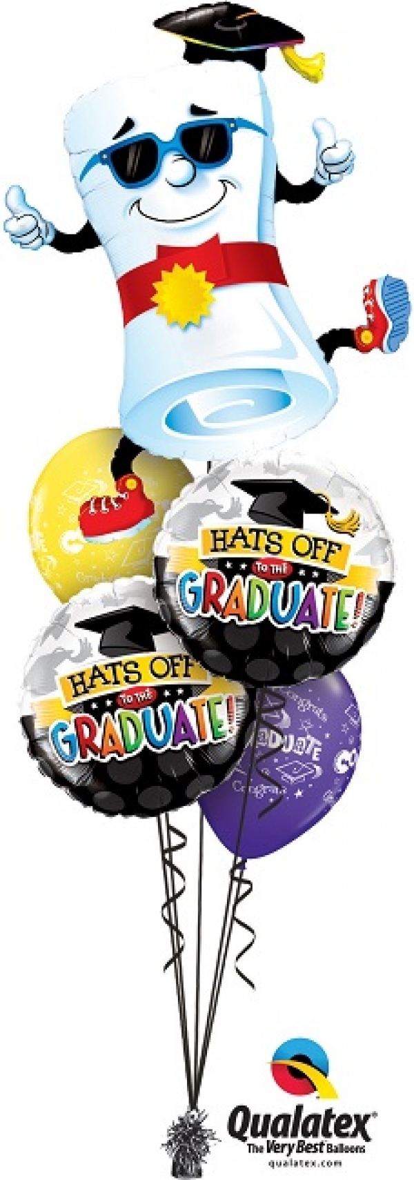 Graduation Diploma Bouquet 19 balloons vancouver JC Balloon Studio