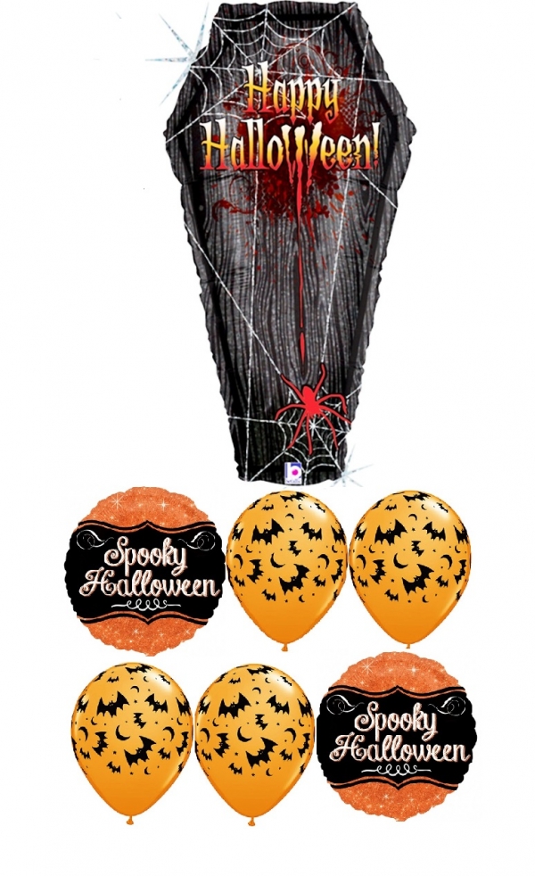 Halloween Vampire Coffin Bouquet balloons vancouver JC Balloon Studio