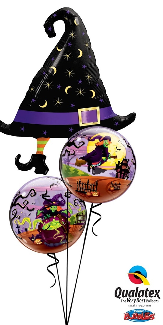 Halloween Witch Bouquet 1 balloons vancouver JC Balloon Studio