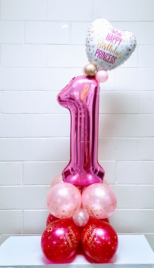Happy Birthday Princess Pick An Age Balloon Stand Up Single balloons ...