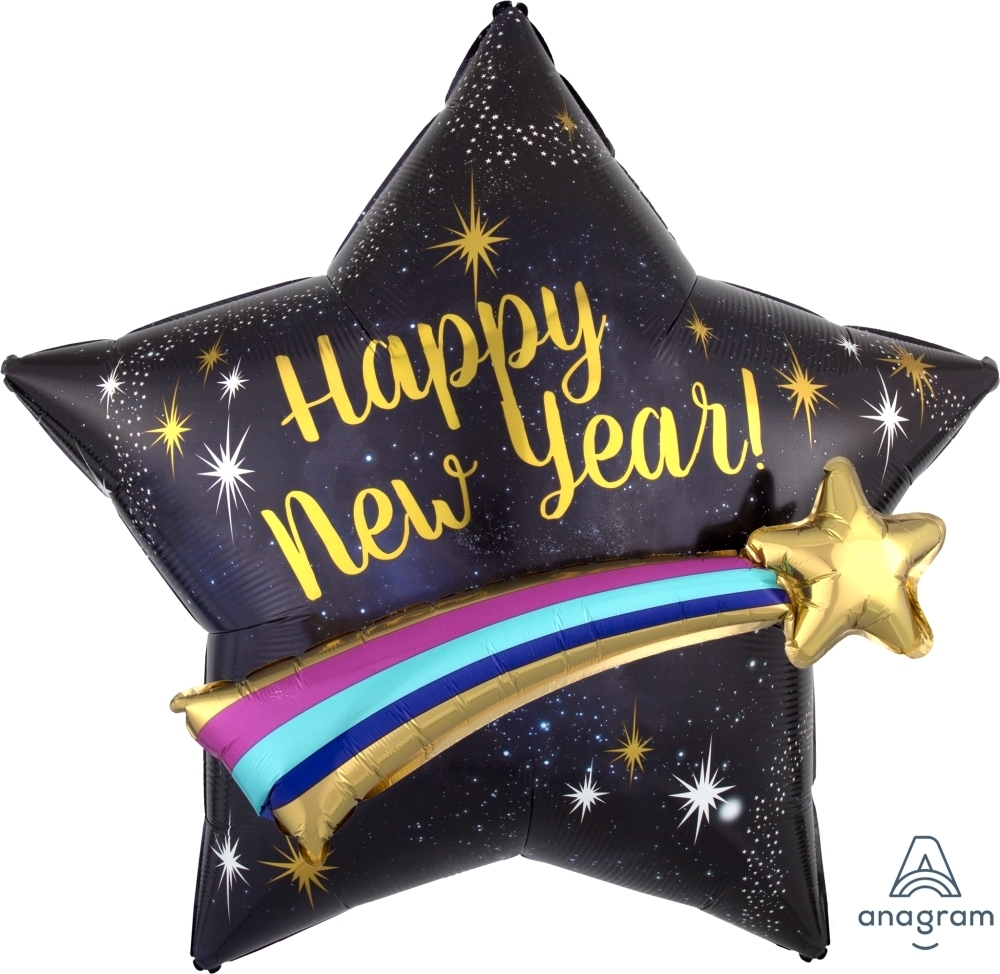 Happy New Year Shooting Star balloon balloons vancouver JC Balloon Studio