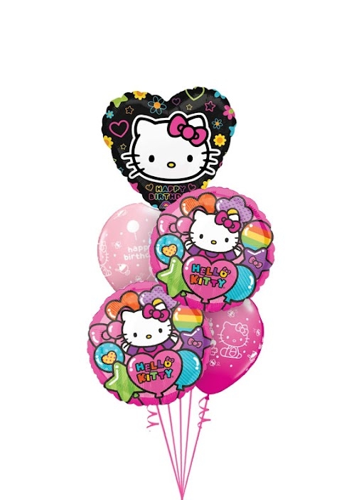 Hello Kitty Balloon Bouquet balloons vancouver JC Balloon Studio