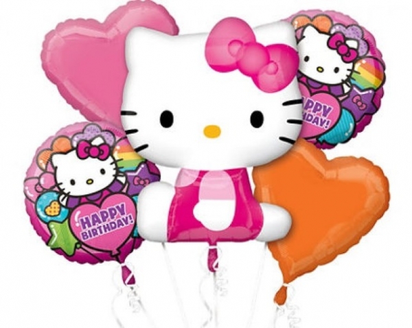 Hello Kitty Balloons 6 balloons vancouver JC Balloon Studio