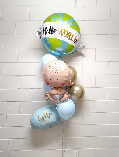 Hello World Hello Baby Boy Balloon Bouquet balloons vancouver JC ...
