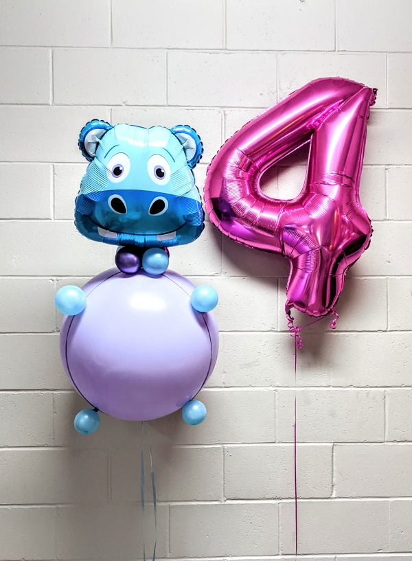 Hippo Birthday To You Balloon Pick An Age balloons vancouver JC Balloon ...