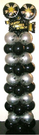 Hollywood Camera Column 10 balloons vancouver JC Balloon Studio