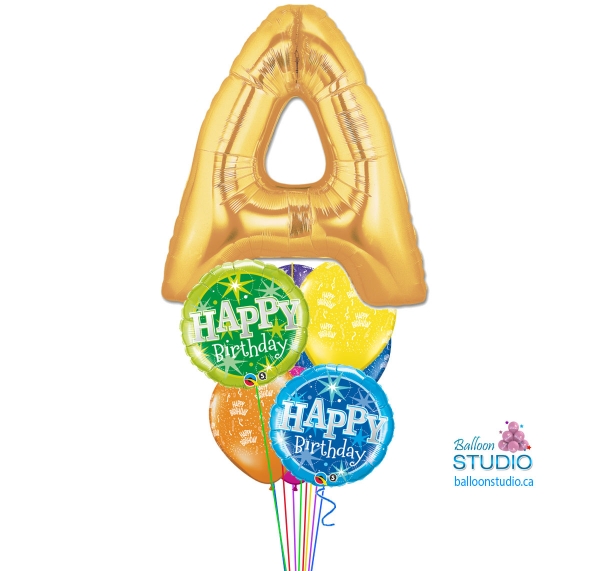 Initial Balloon Bouquet balloons vancouver JC Balloon Studio