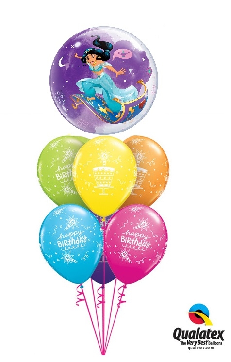Jasmine Aladdin Birthday Bouquet 1 balloons vancouver JC Balloon Studio