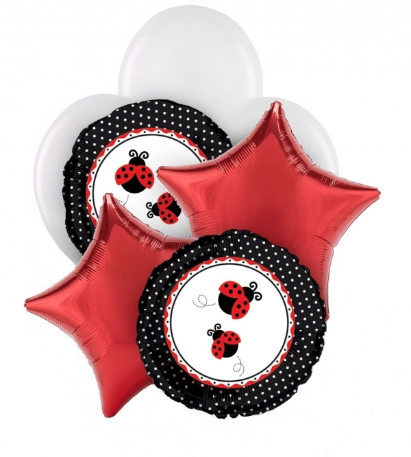 Lady Bug Bouquet 3 balloons vancouver JC Balloon Studio