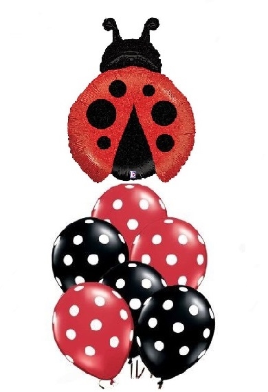 Lady Bug Bouquet 1 balloons vancouver JC Balloon Studio