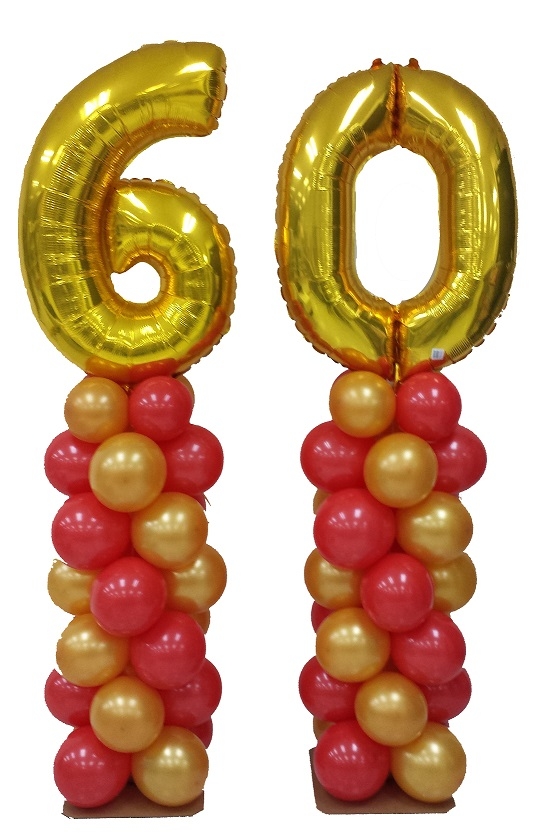 Milestone Birthday Pick an Age Columns balloons vancouver JC Balloon Studio