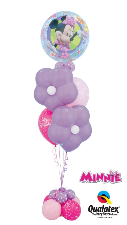 Minnie Mouse Bouquet 4 balloons vancouver JC Balloon Studio