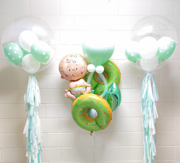 Baby Script Tassel Balloon balloons vancouver JC Balloon Studio